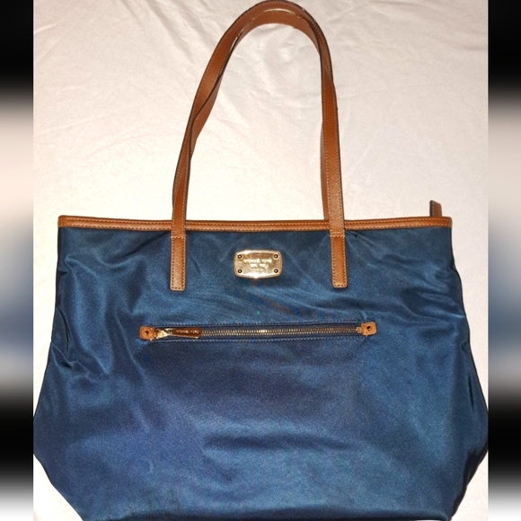 Michael Kors | Bags | Michael Kors Large Nylon Tote Bag Blue | Poshmark